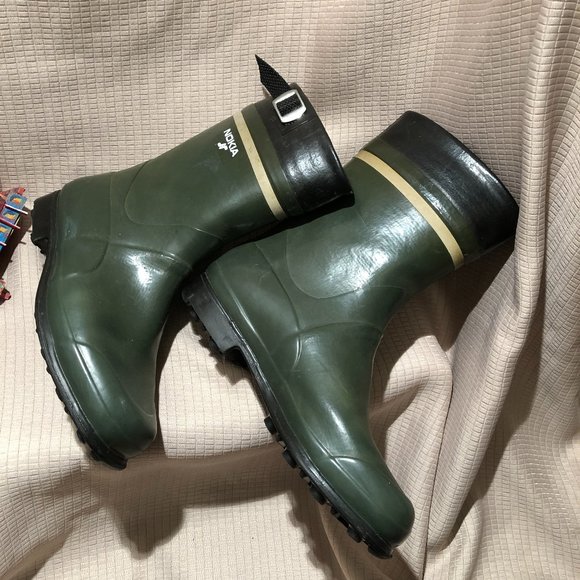 Nokia | Shoes | Vintage Nokia Rubber Rain Boots Green And Black 75 ...